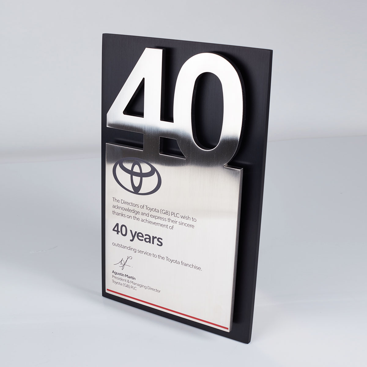 Toyota Long Service Plaque - EFX