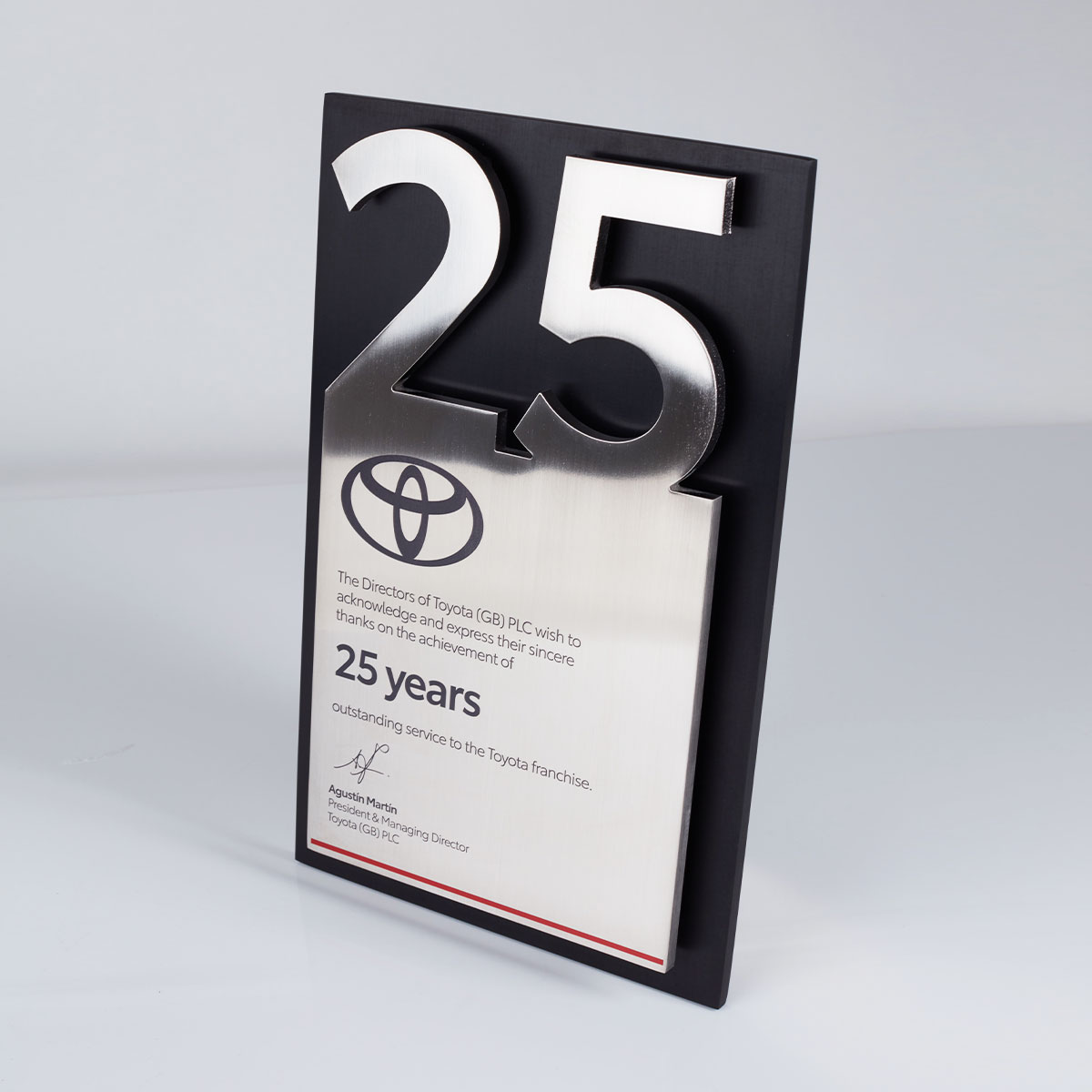 Toyota Long Service Plaque - EFX