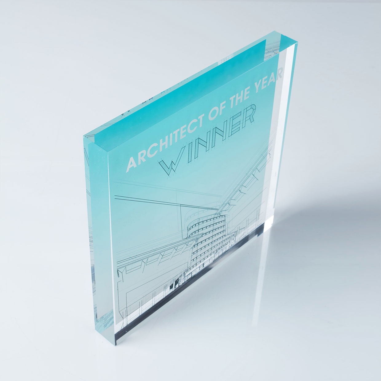 Square Recycled Acrylic Award - EFX